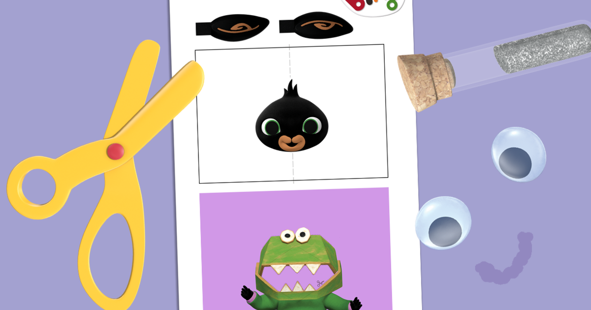 Biteysaurus Bing Craft | Bing Bunny