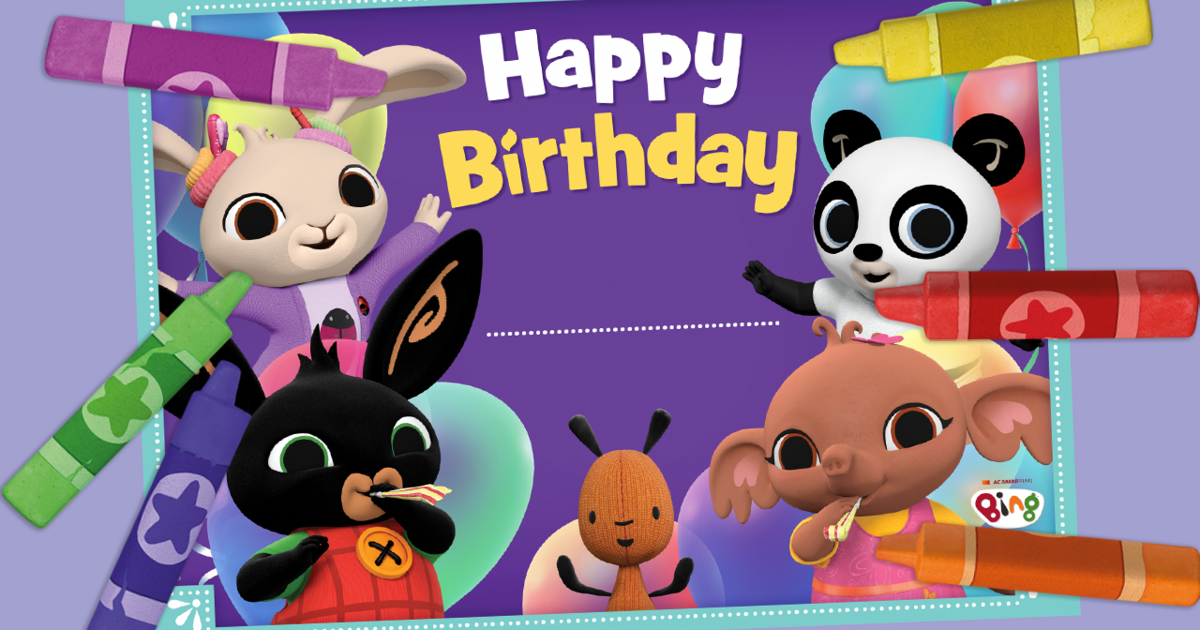 Bing & Friends: Birthday Celebration Certificate | Bing Bunny